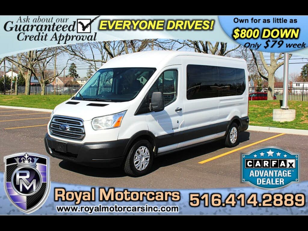 Used 2015 Ford Transit Passenger 350 XLT Medium Roof LWB RWD with ...