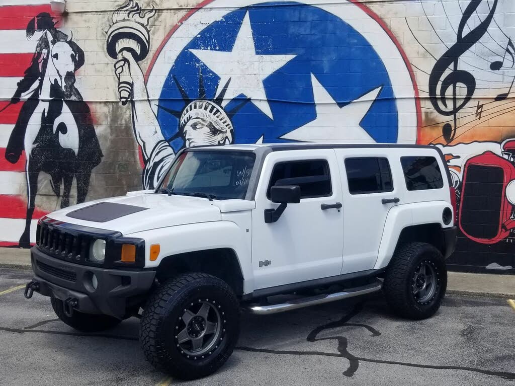 Hummer H3 White With Black Rims