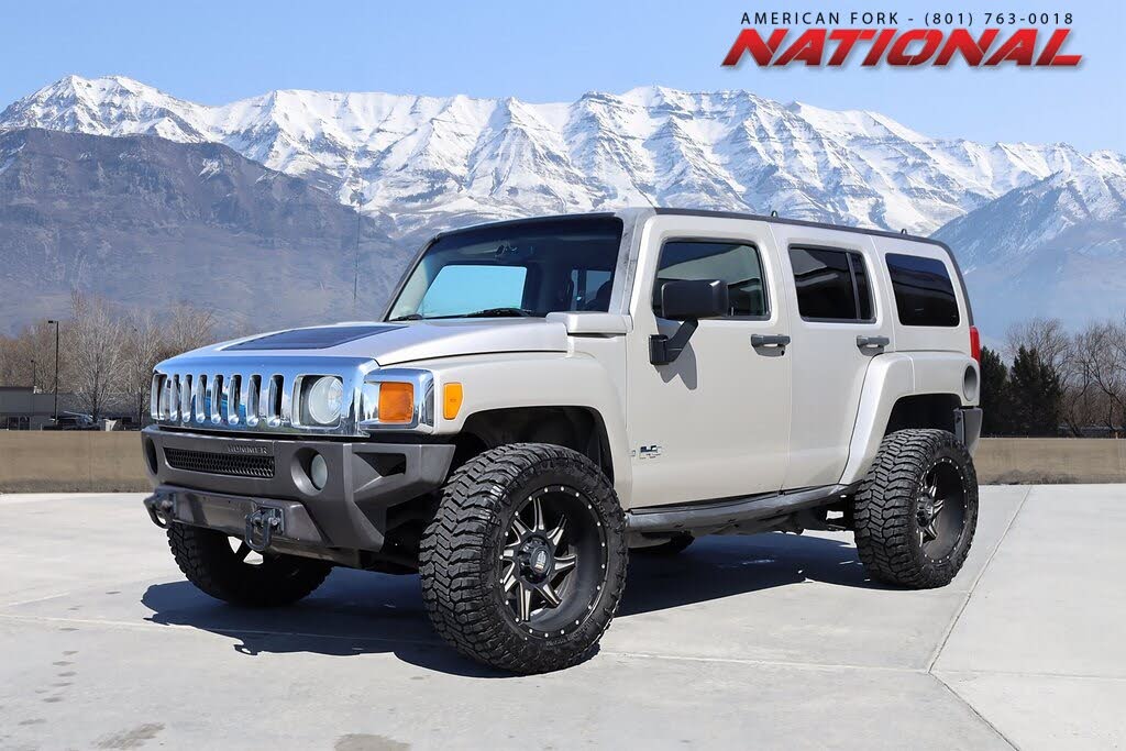 Hummer H3 White With Black Rims